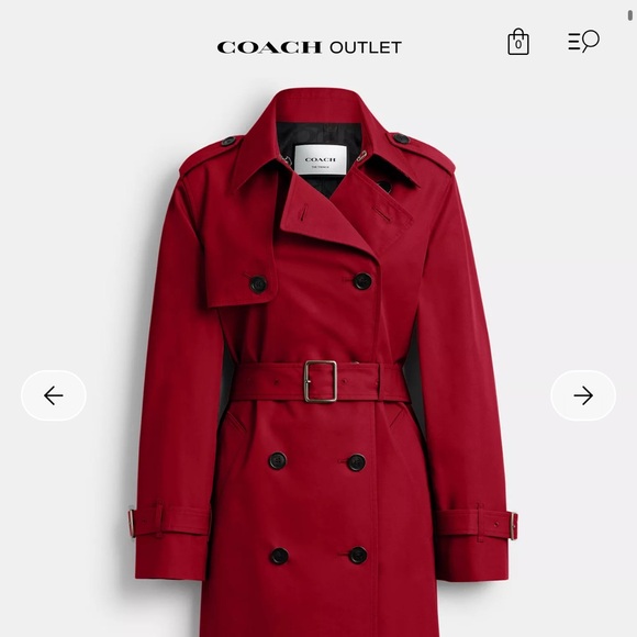 Coach | Jackets & Coats | Coach Womens Vibrant Red Trench Coat | Poshmark